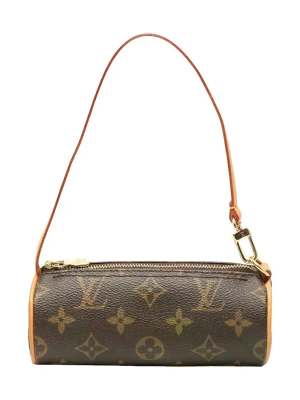 LOUIS VUITTON Monogram Papillon Pochette Handbag - Brown