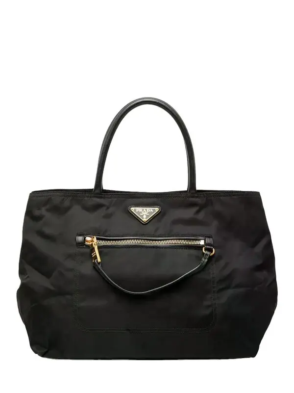Prada Tessuto Convertible Tote Satchel - Black
