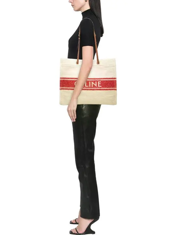 Celine Canvas Plein Soleil Cabas Tote Bag - Neutrals