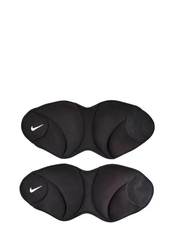 Nike Embroidered-logo Touch-strap Ankle Weights - Black