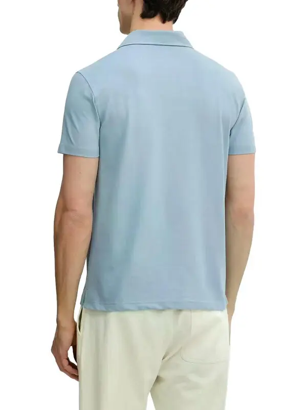 TRUSSARDI Logo-embroidered Short-sleeve Polo Shirt - Blue