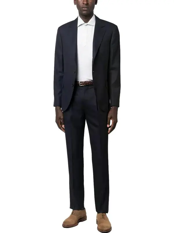 Brunello Cucinelli Notched-lapels Single Breasted Suit - Blue