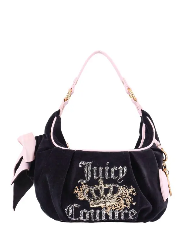 Juicy Couture Royal Bloom Hobo Bag - Liquorice