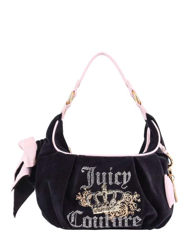 Juicy Couture Royal Bloom Hobo Bag - Liquorice