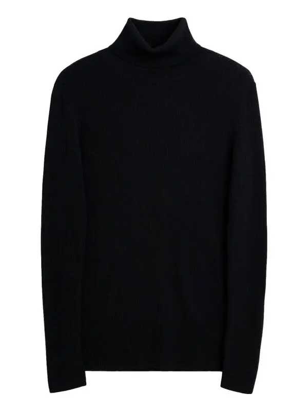 SUNFLOWER Roll-neck Wool Sweater - Black