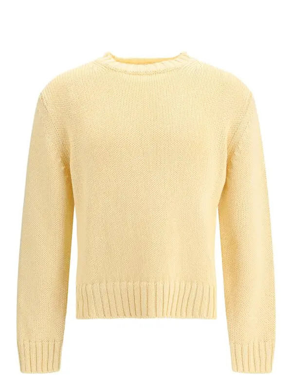 SUNFLOWER Crew Neck Knit Sweater - Nude