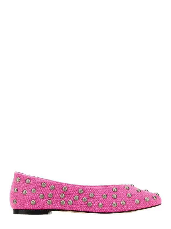 Gimaguas Canvas Ballerinas With Stud Embellishments - Pink