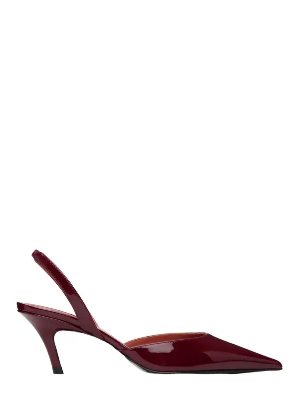 Amina Muaddi Sofia 60 Sling Mid-heel Sandals - Wine Red
