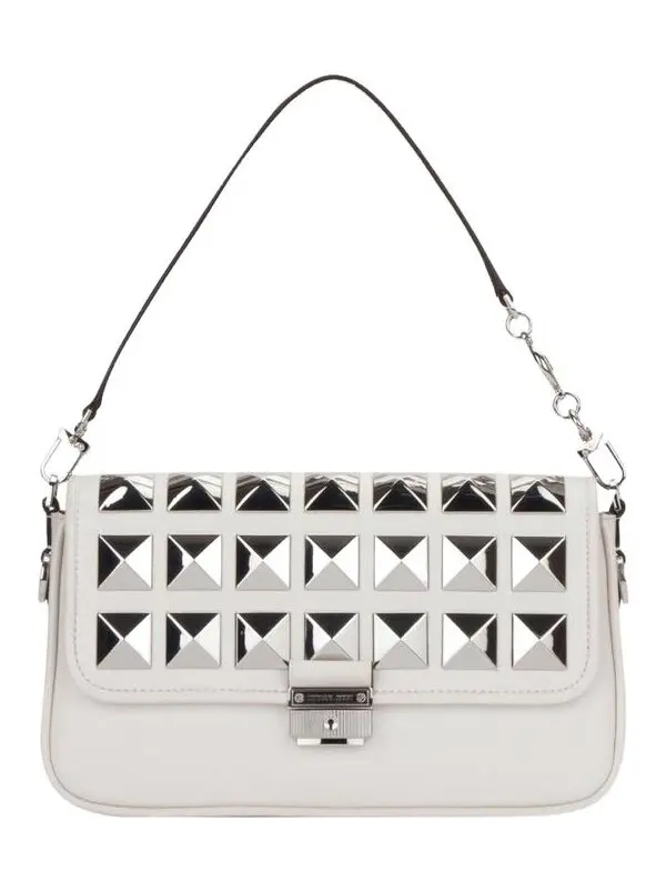 Michael Kors Studded Shoulder Bag - White