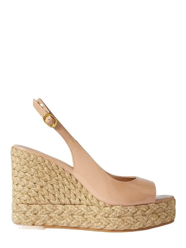 STUART WEITZMAN Island Open-toe Wedge Espadrilles - Nude