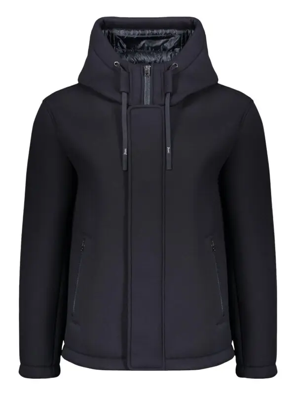 Herno Hooded Zip-up Jacket With Drawstring - Blue