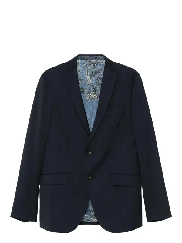 Etro Wool Blazer - Midnight Blue