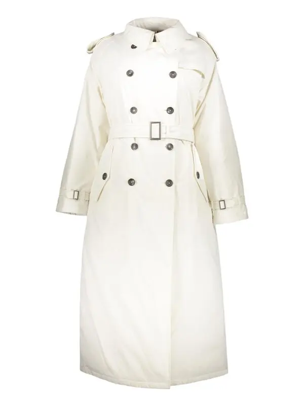 Herno Double-breasted Padded Trench Coat - White