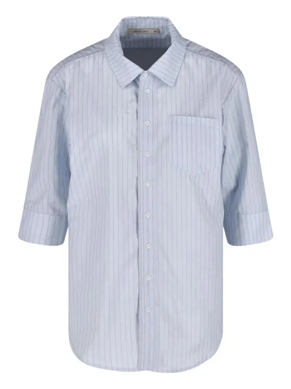 Paloma Wool Striped Oversized Shirt - White
