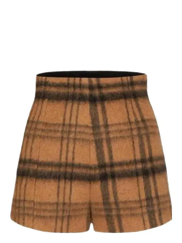 Red Valentino Plaid Detail Shorts - Brown