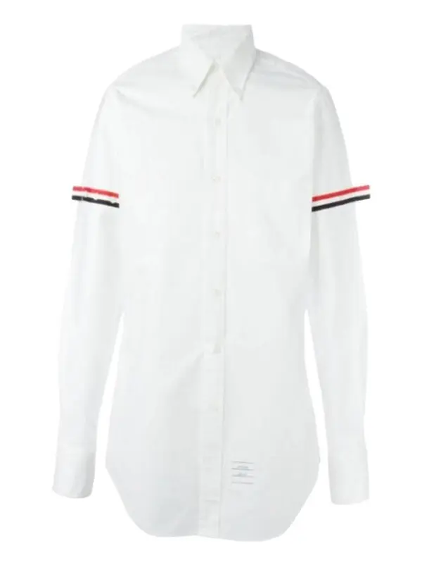 Thom Browne Grosgrain Armband Oxford Shirt - White
