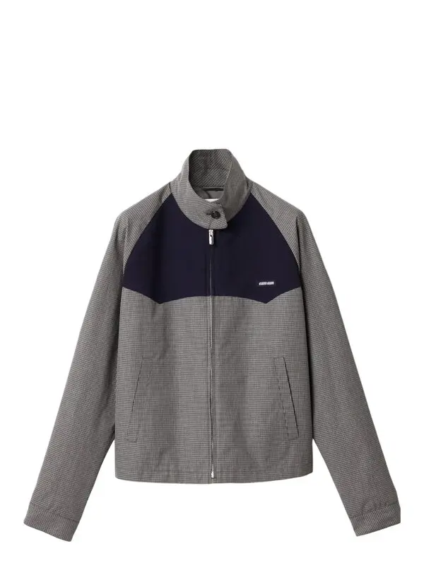 Miu Miu Gingham Check Blouson Jacket - Grey
