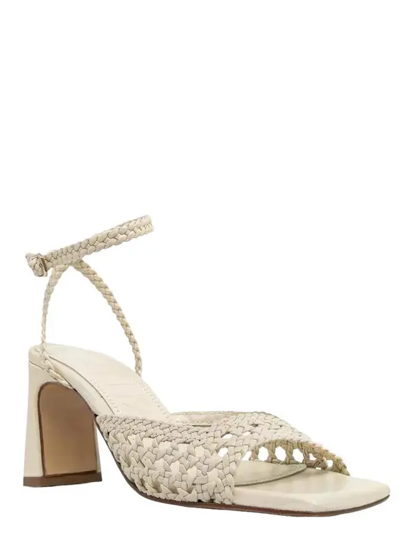 SOULIERS MARTINEZ Woven Ankle-strap Sandals - White