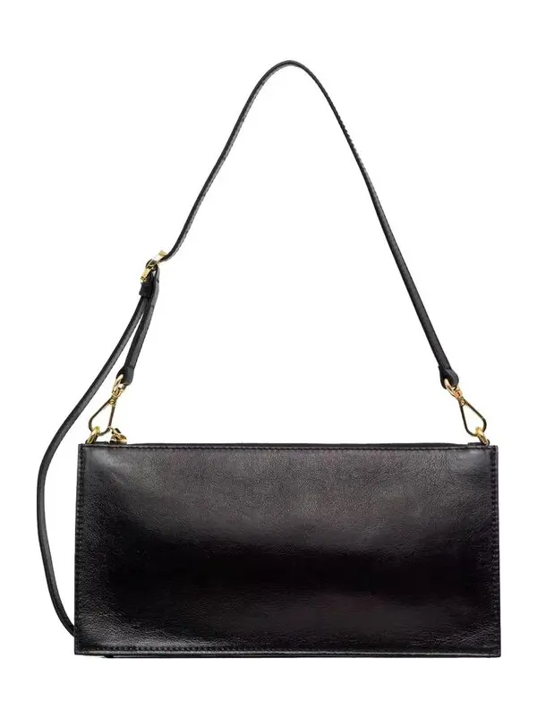 POLLINI Logo Patch Zip-top Tote Bag - Black