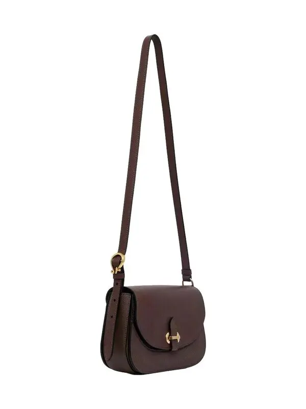 POLLINI Fence Grained Logo-clasp Cross-body Bag - Brown
