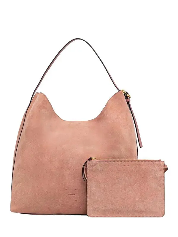 POLLINI Viktoria Suede Tote Bag - Pink