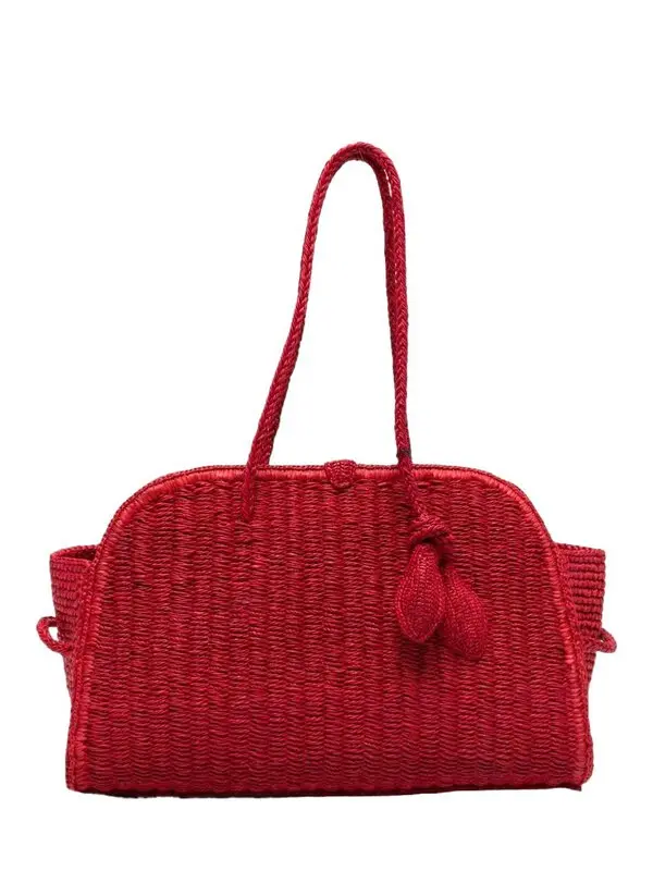 Jacquemus Woven Raffia Shoulder Bag - Red