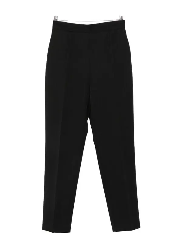 THE ROW Ezanra Wool High-waisted Pleated Trousers - Black