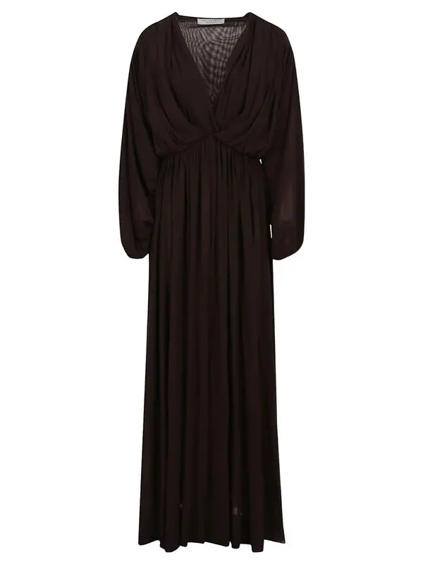 Philosophy Di Lorenzo Serafini Long Draped Maxi Dress - Black