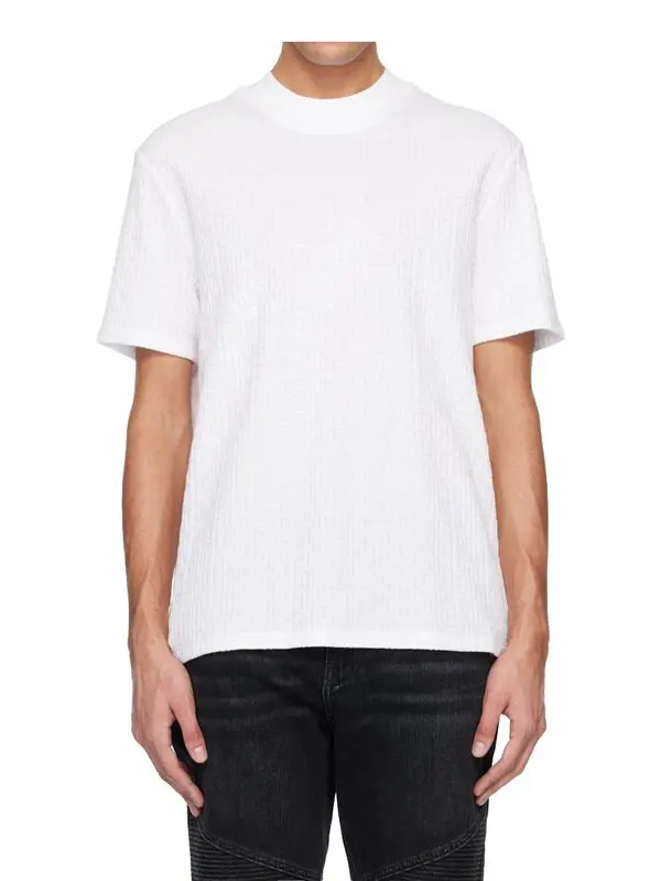 Balmain Regular Fit Monogram Sponge T-shirt - White