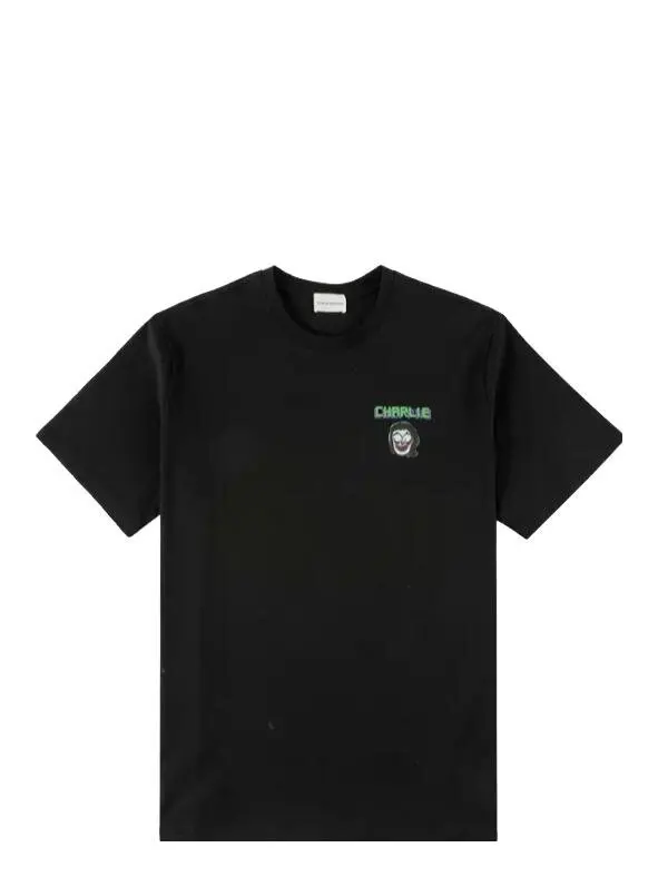CHARLIE LUCIANO Illustration Back View Short-sleeve T-shirt - Black