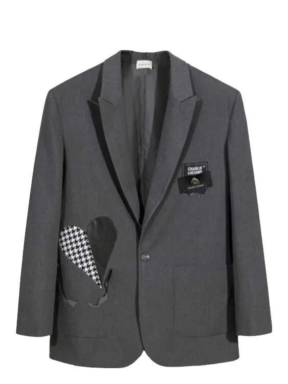 CHARLIE LUCIANO Long-sleeved Suit Jacket - Black