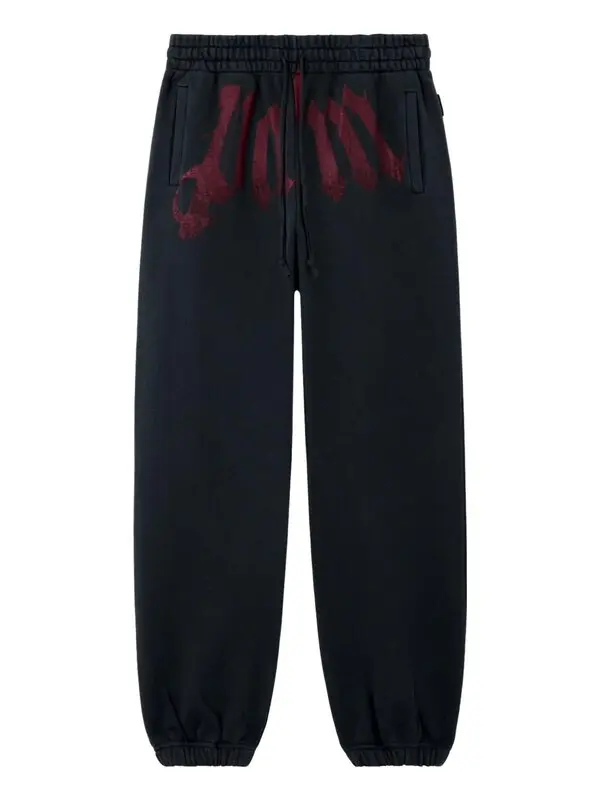 Palm Angels Logo-print Track Pants - Black Burgundy