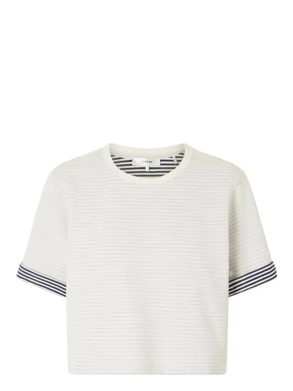 FRAME Crew Neck T-shirt With Short Sleeves - White