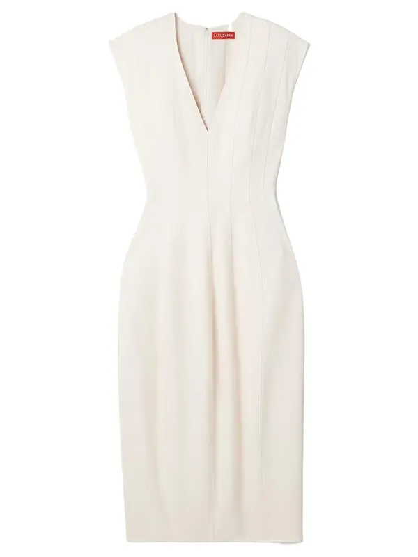 Altuzarra Bichette Crepe Midi Dress - White