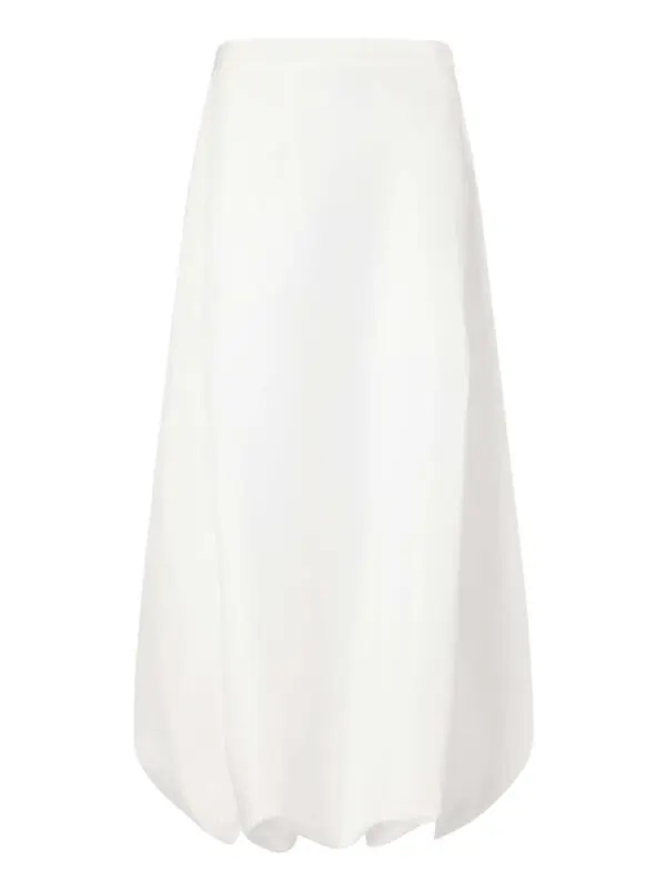 Tibi Jalousie Shell Midi Skirt - White