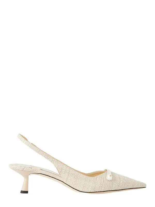 JIMMY CHOO Pointed-toe Slingback Heels - Beige