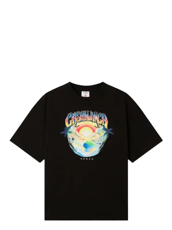 Casablanca Airspray Graphic-print T-shirt - Black