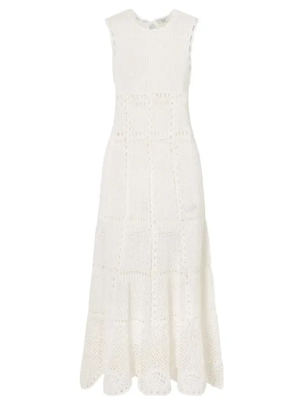 Erdem Crocheted Cotton Midi Dress - White