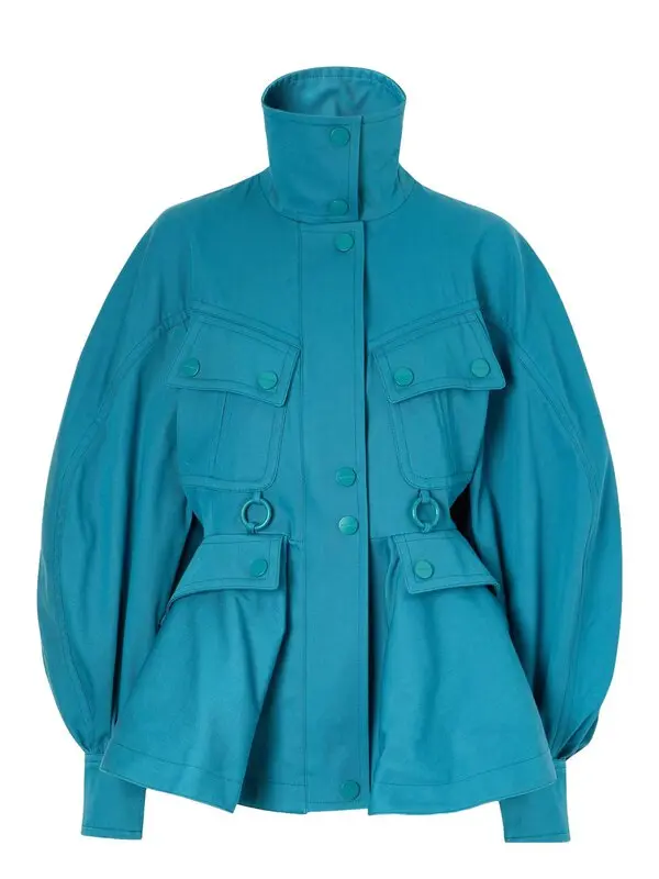 Zimmermann Luna Cotton-drill Jacket - Blue