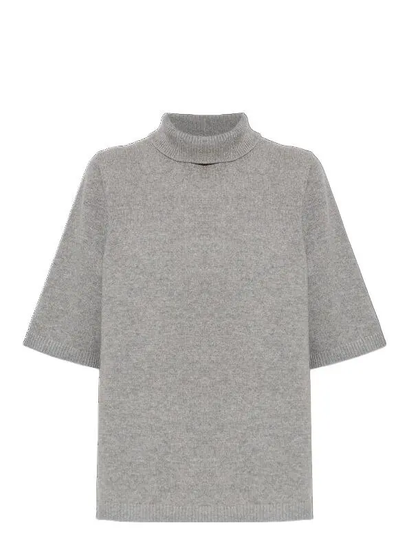 Alaïa Cashmere-blend Turtleneck Sweater - Gray