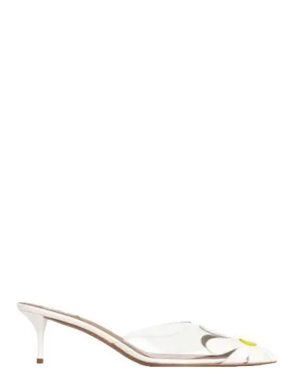 Alaïa Bloom Mules In Calfskin - White