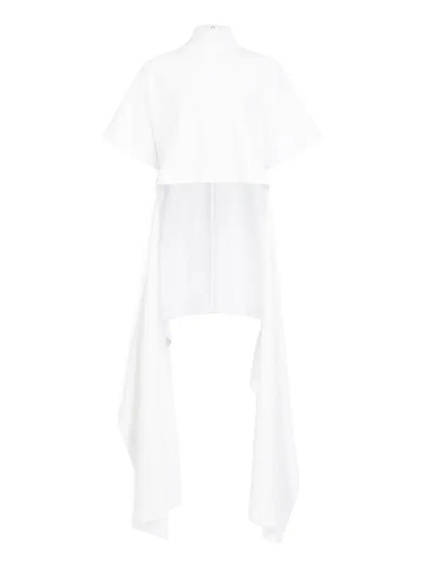Alaïa Asymmetrical Cotton Jersey T-shirt - White