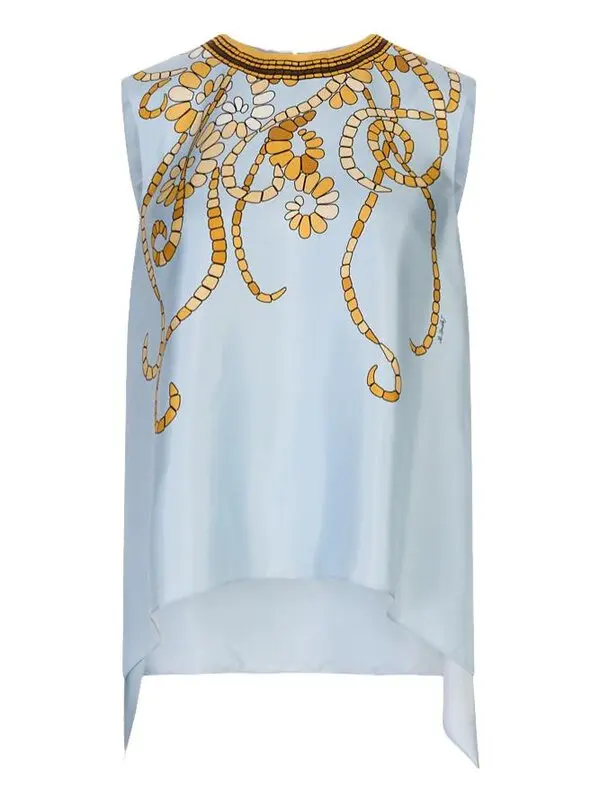 La DoubleJ Sleeveless Printed Vest - Multicolor