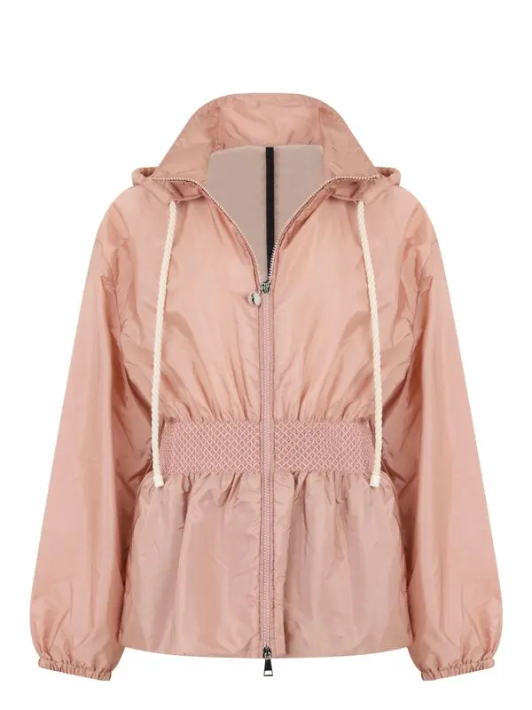 Moncler Long Sleeved Hooded Casual Jacket - Purple-red
