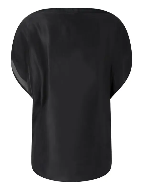 Khaite Poppi Satin Blouse - Black