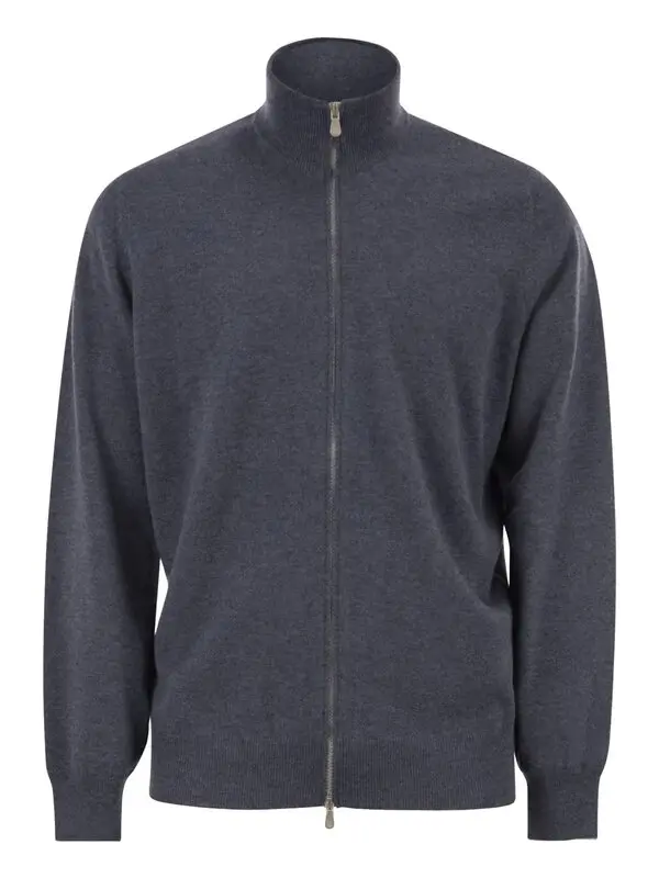 Brunello Cucinelli Long Sleeve Zip Cardigan - Black