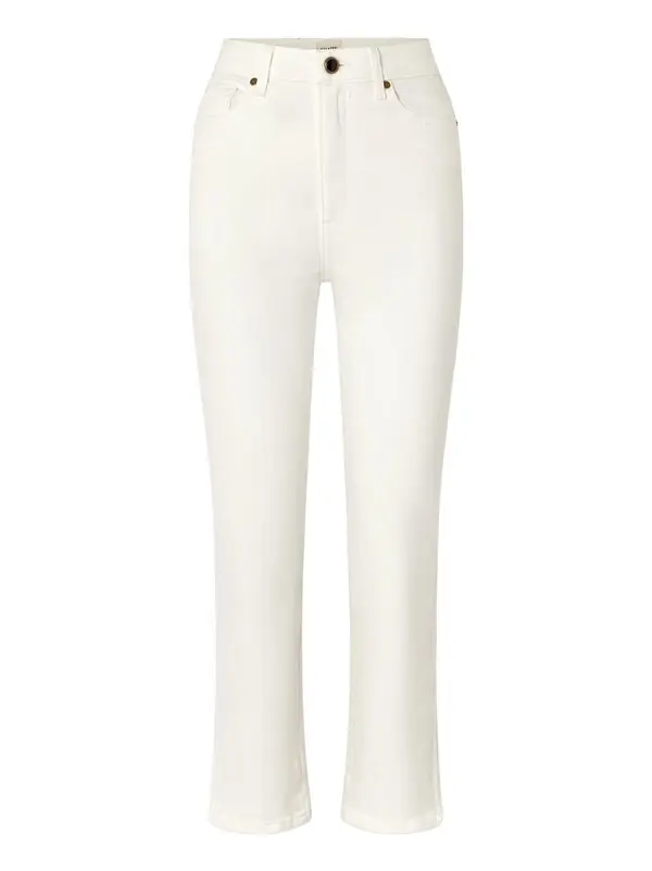 Khaite Abigail High-rise Slim-leg Jeans - White