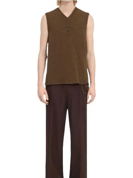 MAISON MARGIELA Wool Sweater Vest - Black