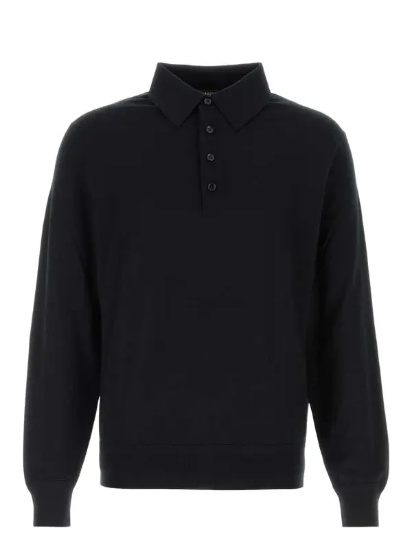 TOM FORD Fine Gauge Long-sleeve Polo Shirt - Black