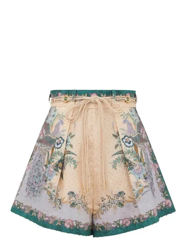 Zimmermann Indra Floral Embellished Shorts - Gray